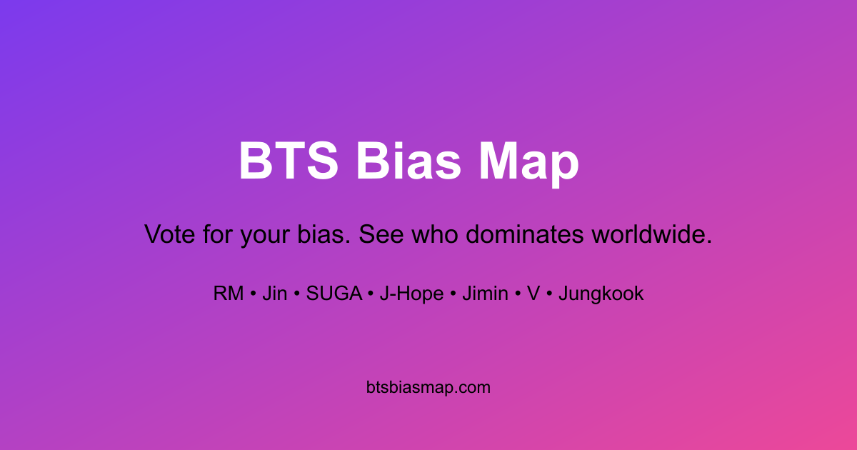 BTS Bias Map - Global BTS Member Voting & Rankings